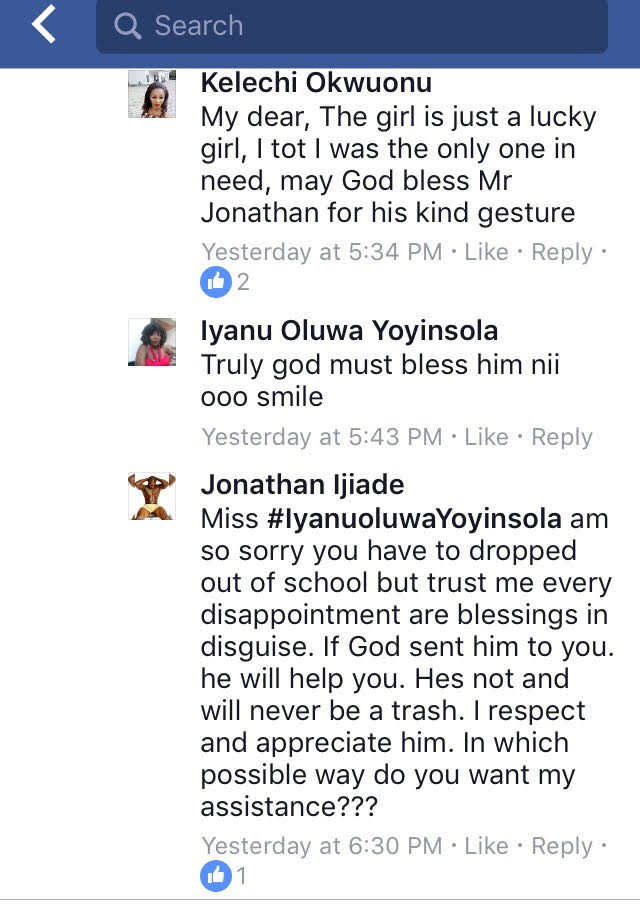 Again! Jonathan Ijiade gives drop out student 50k to boost new career ...